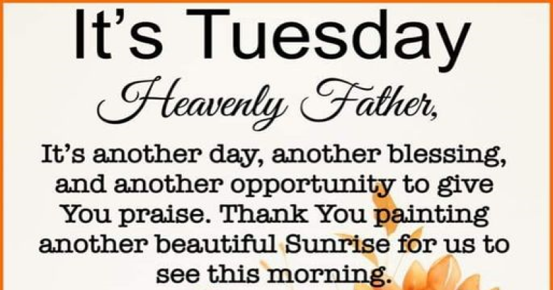 Tuesday Blessings! October 24, 2023