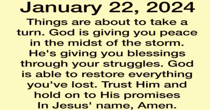Monday Blessings! January 22, 2024! 💌🙏 ️