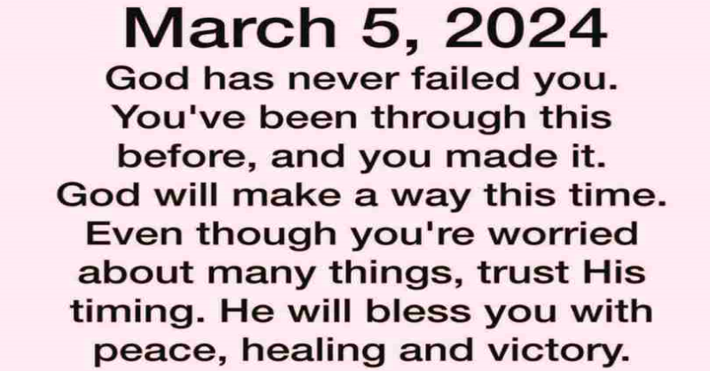 Prayer of the Day: Tuesday March 05, 2024 💌🙏 ️