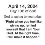 Prayer of the Day: Sunday Blessings! April 14, 2024 💌🙏