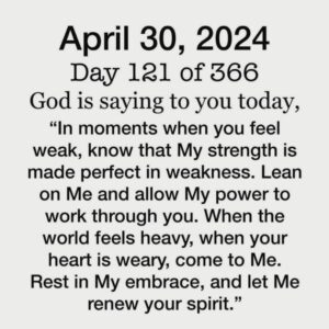 Prayer of the Day: Tuesday April 30, 2024