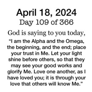 Prayer of the Day: Thursday April 18, 2024 💌🙏