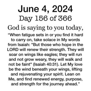 Prayer of the Day: Tuesday June 04, 2024
