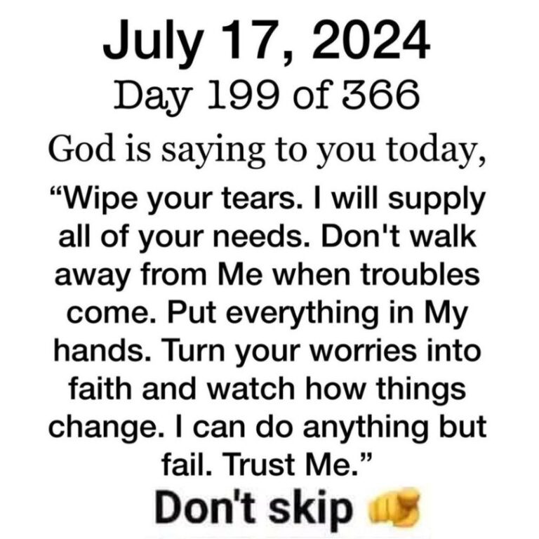 Prayer of the Day: Tuesday July 17, 2024