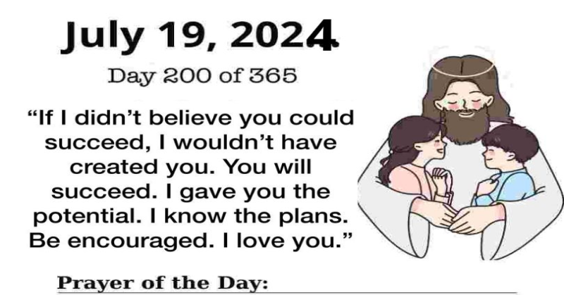 Prayer of the Day: Friday July 19, 2024