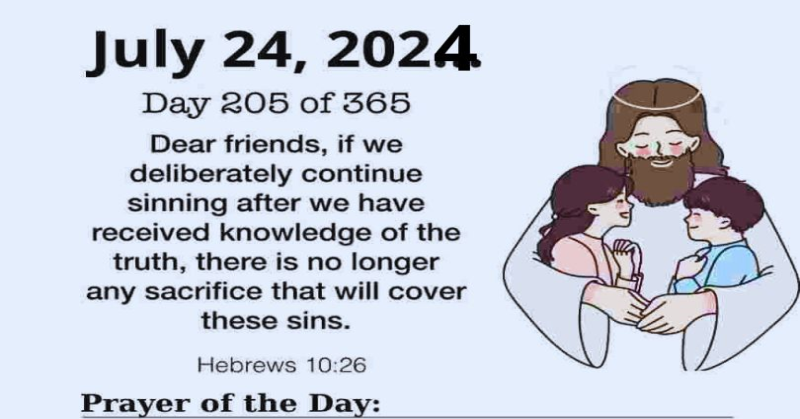 Prayer of the Day: Wednesday July 24, 2024