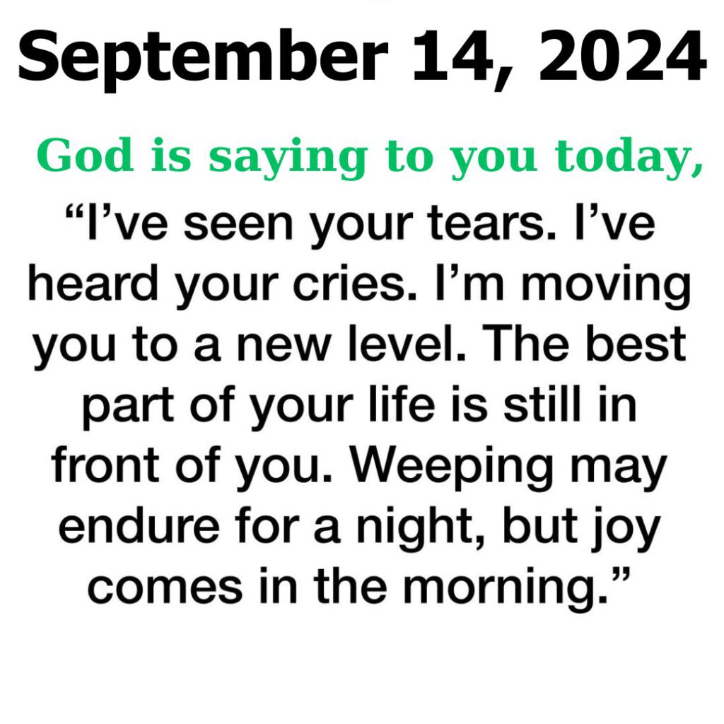 Thankful Saturday Blessings September 14, 2024