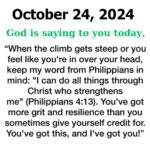 Thankful Thursday Blessings October 24, 2024!